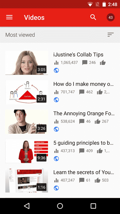 Descargar YouTube Studio para Android gratis