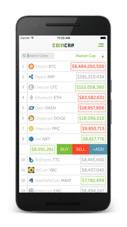Descargar la aplicación oficial de CoinCap.io para Android