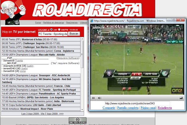Mira tus partidos favoritos online gratis con Rojadirecta