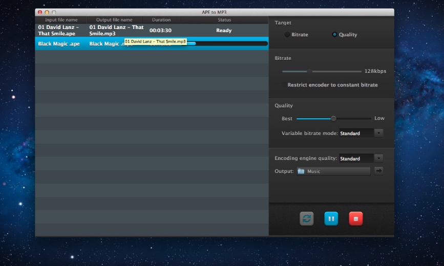Descargar APE to MP3 para Mac, convierte en un clic