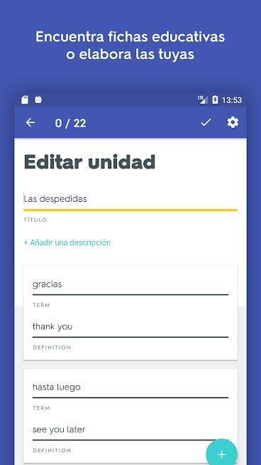 Descargar Quizlet para Android, fichas educativas gratis