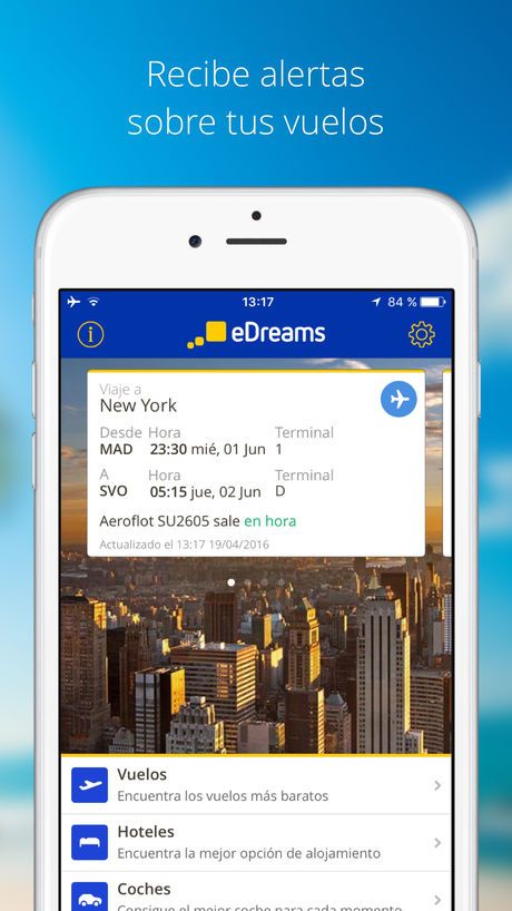 Descargar eDreams para iPhone, busca, reserva y vuela
