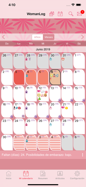 Descarga WomanLog, el calendario más personal para las mujeres