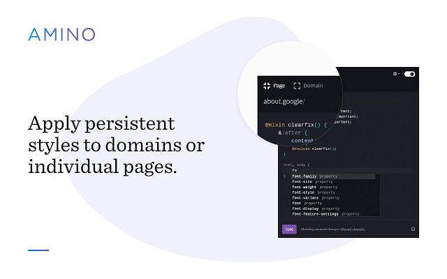 Descargar Amino para editar el CSS en tiempo real